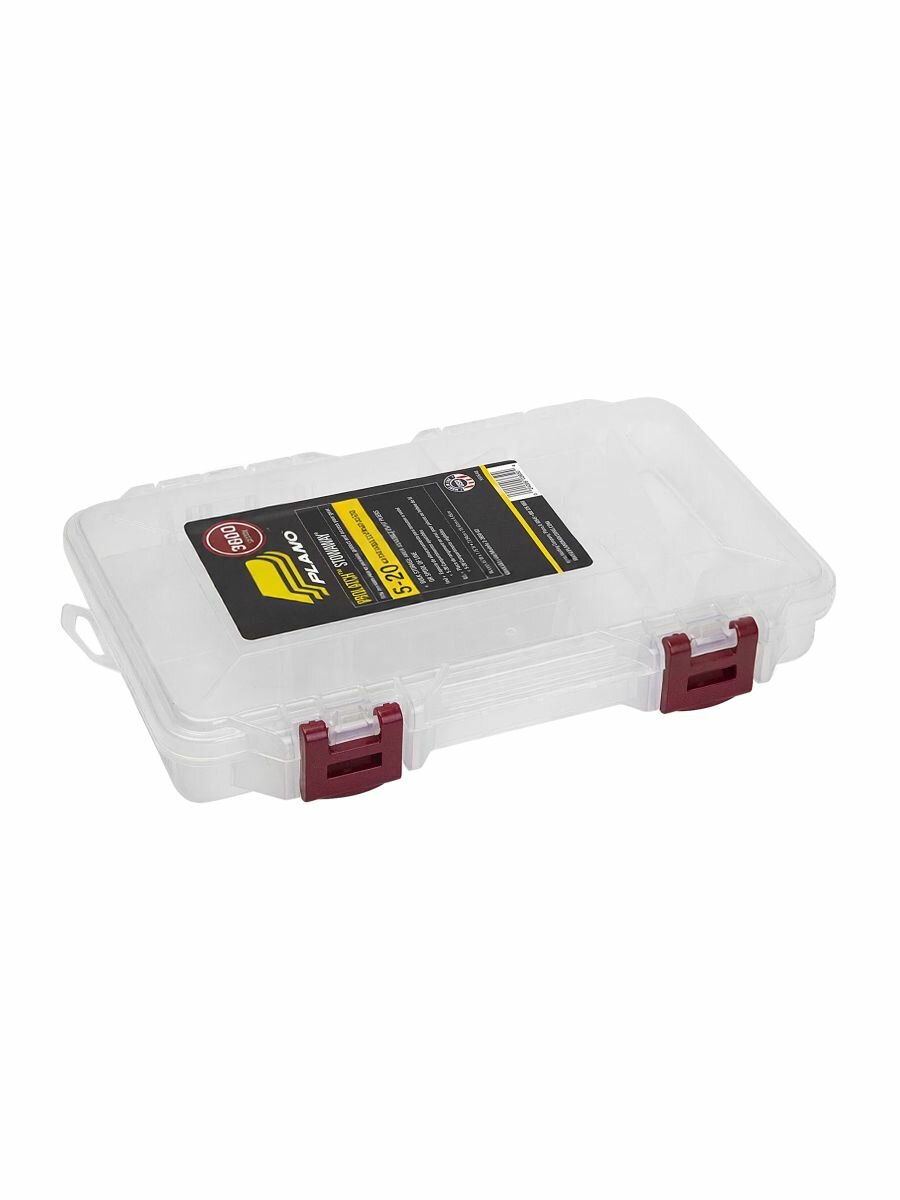 Коробка для приманок Plano Prolatch Stowaway 2-3650-02, 5-20 отсеков, 27.9 х 18.4 х 4.4 см (1561218)
