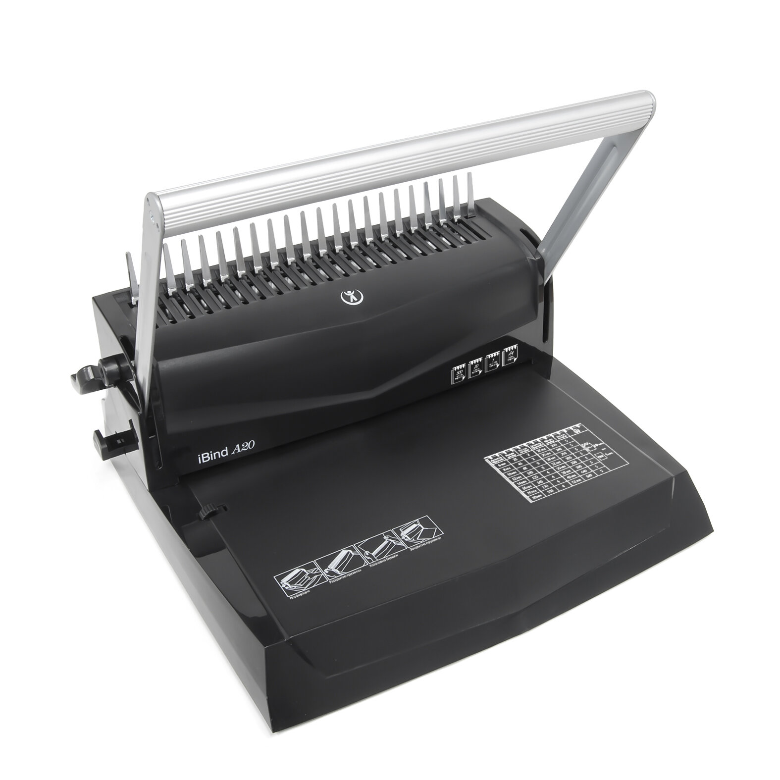 Машина переплетная на пластиковую пружину iBind A20, перфорация до 20 листов, переплет - до 450 листов