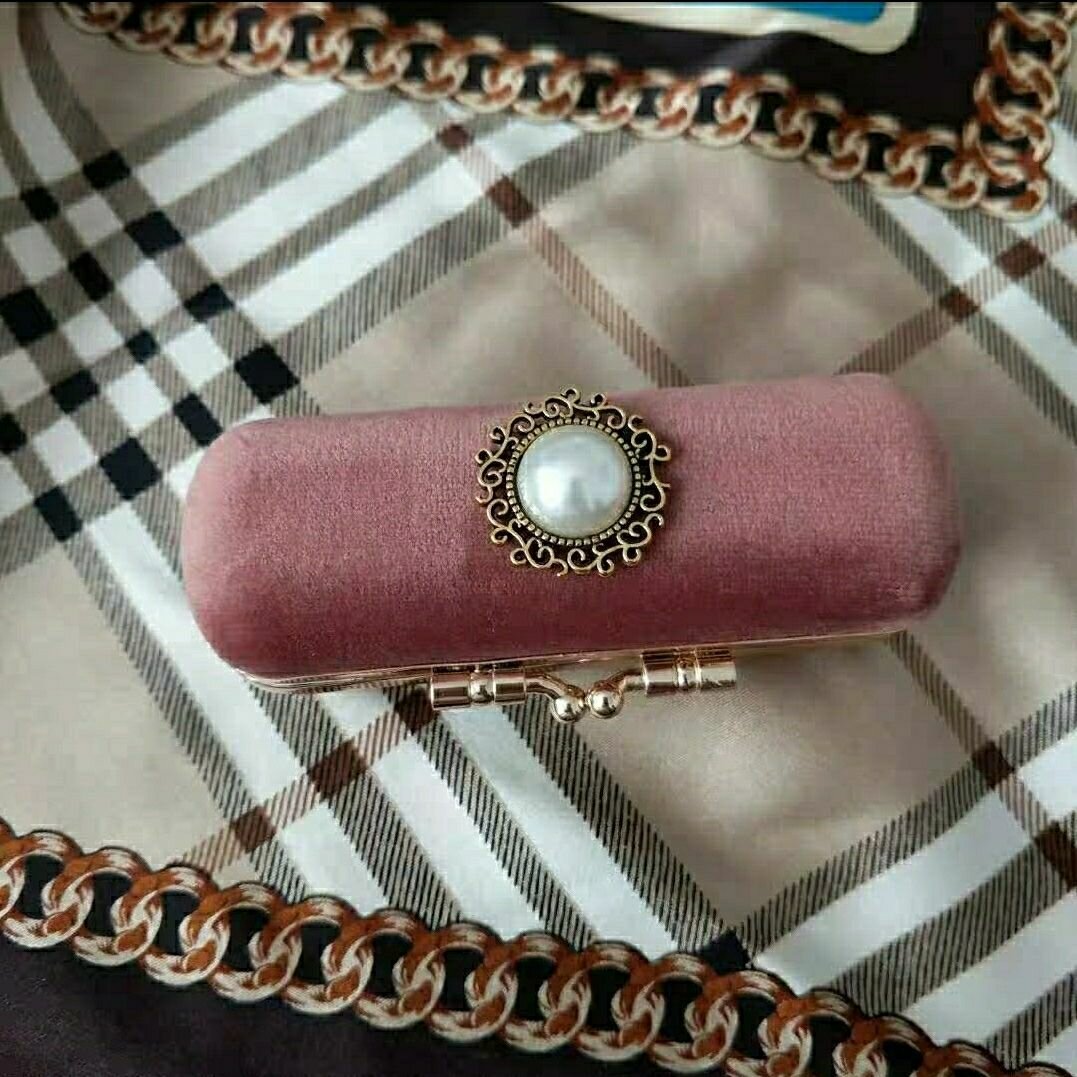 Одинарный футляр для помады, премиум-класса, не оставляющий следов, с зеркалом для макияжа, винтажный футляр для помады, защитный чехол для помады, футляр для штампов.