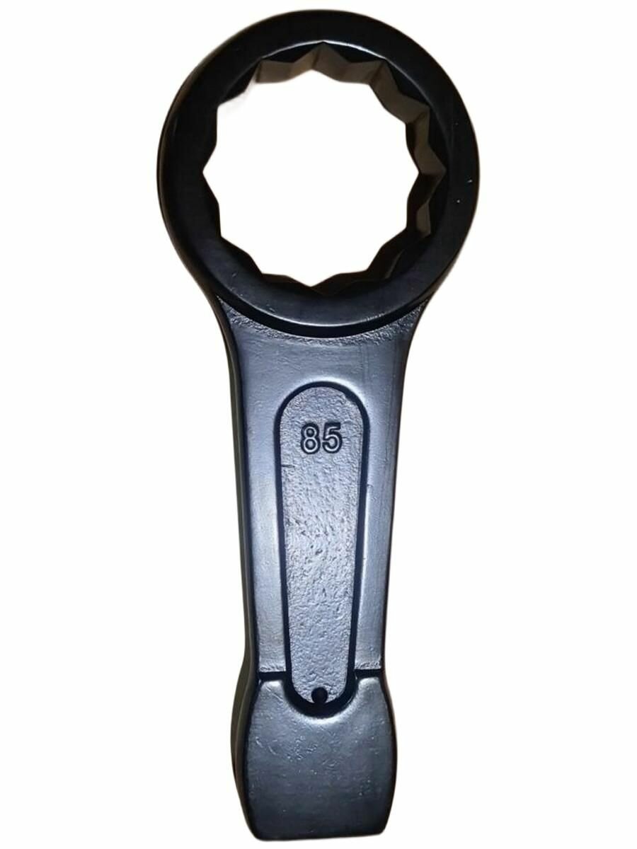 Ключ накидной ударный односторонний 85 мм, легированная сталь, черный.