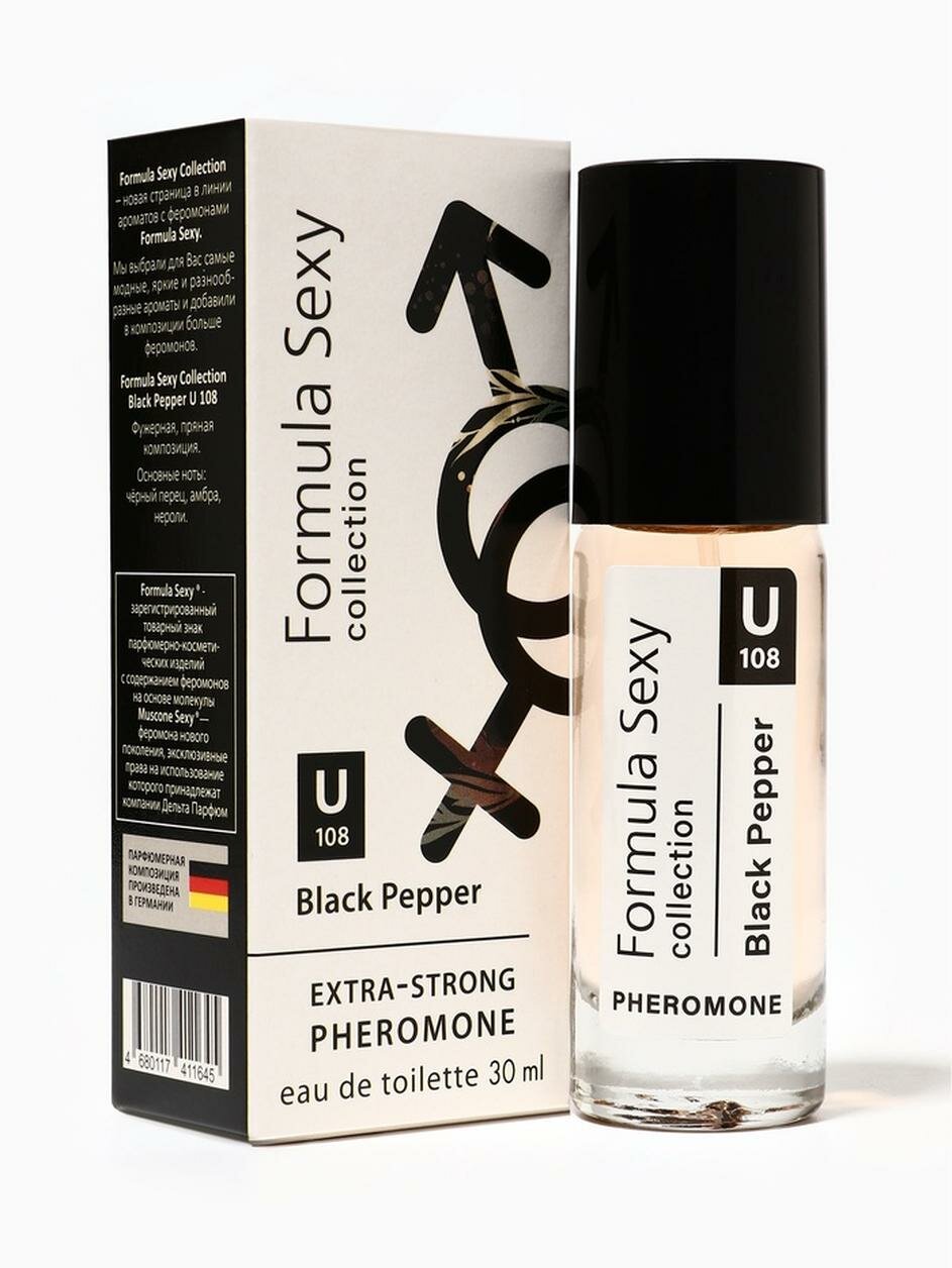 Туалетная вода женская с феромонами Formula Sexy collection Black Pepper U108, 30 мл