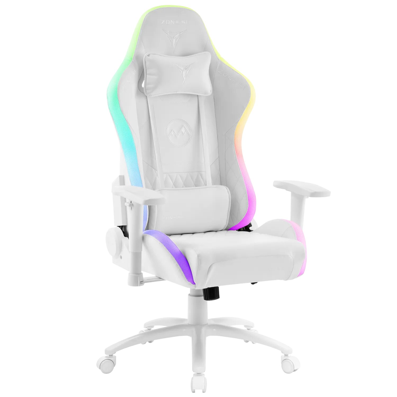 Компьютерное кресло Zone 51 Frost RGB (Z51-FRS-RGB), белый, эко-кожа