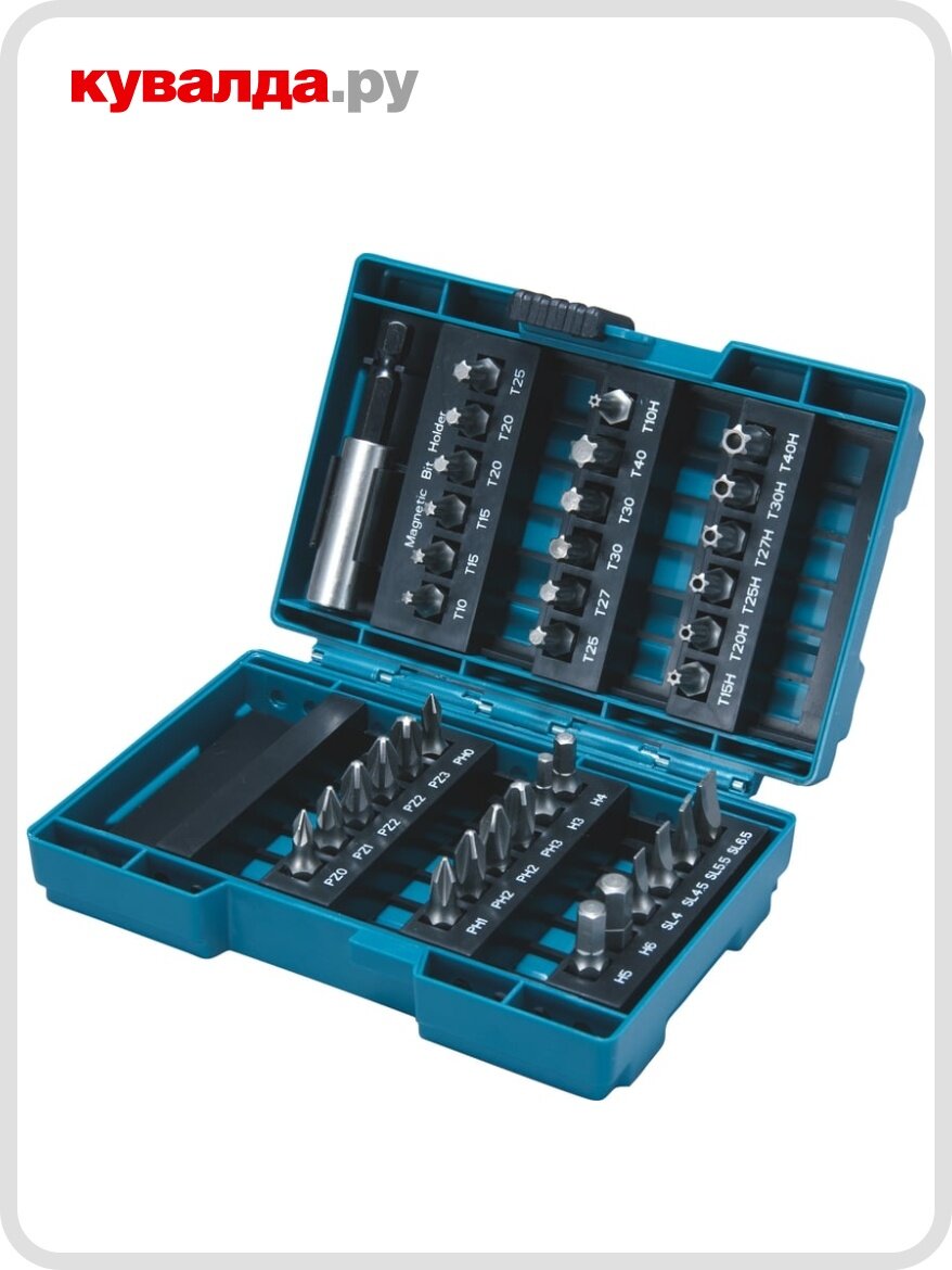 Набор бит и насадок MAKITA MAKPAC 37 предметов B-28606