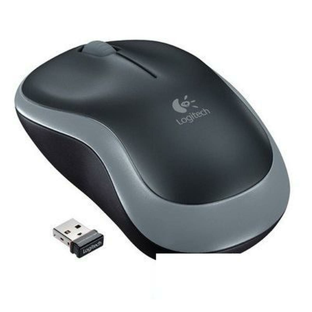Мышь оптическая беспроводная Logitech M185, USB, серая (910-002238), 10шт.