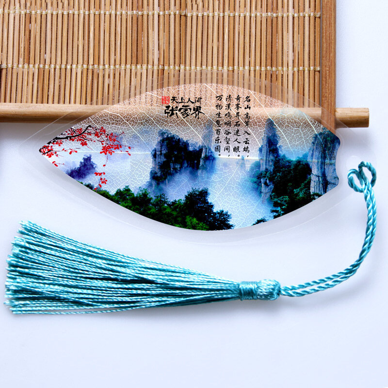 Закладка в китайском стиле с изображением древнего города Феникс, сувенир туристической достопримечательности, закладка с пейзажами Чжанцзяцзе, студенческая закладка для подарка друзьям.