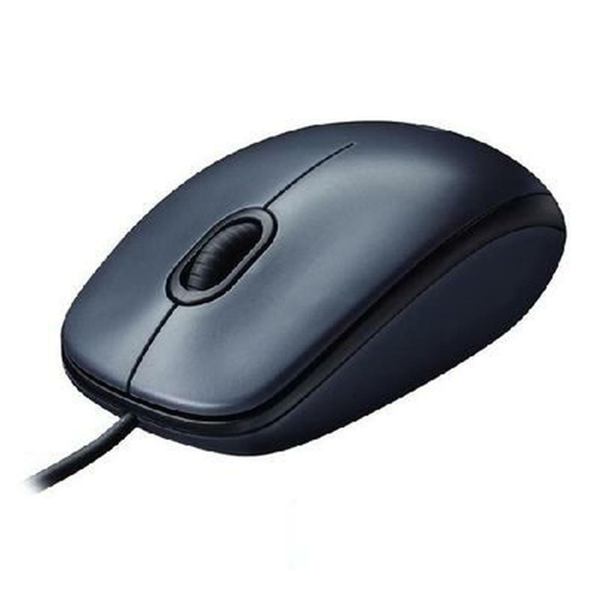 Мышь оптическая проводная Logitech M90, USB, черная (910-001794), 20шт.