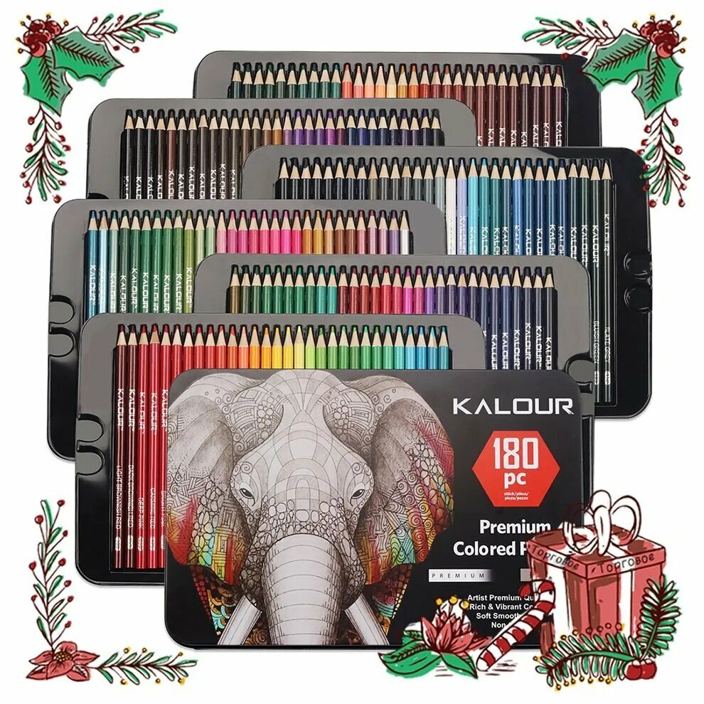 Набор карандашей, вид карандаша: Цветной, 180 шт.