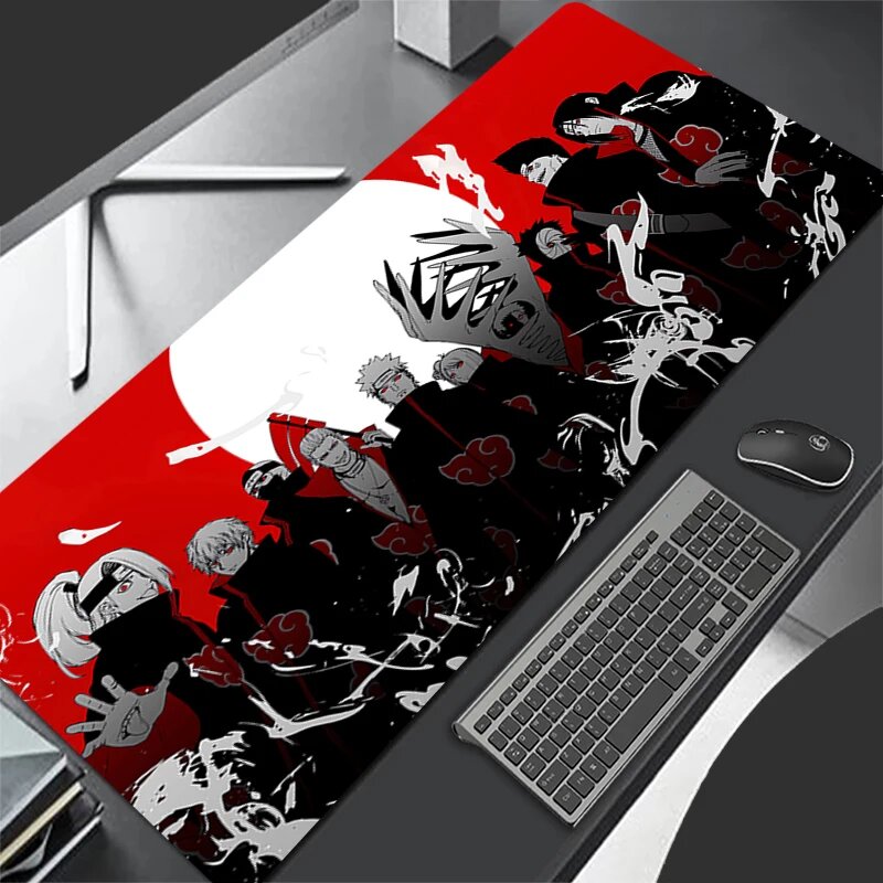 Игровой Коврик Для Мыши NarutoS A-Akatsuki XXL, Нескользящий Коврик Для Клавиатуры Для Геймеров ПК, Аксессуары Для Стола