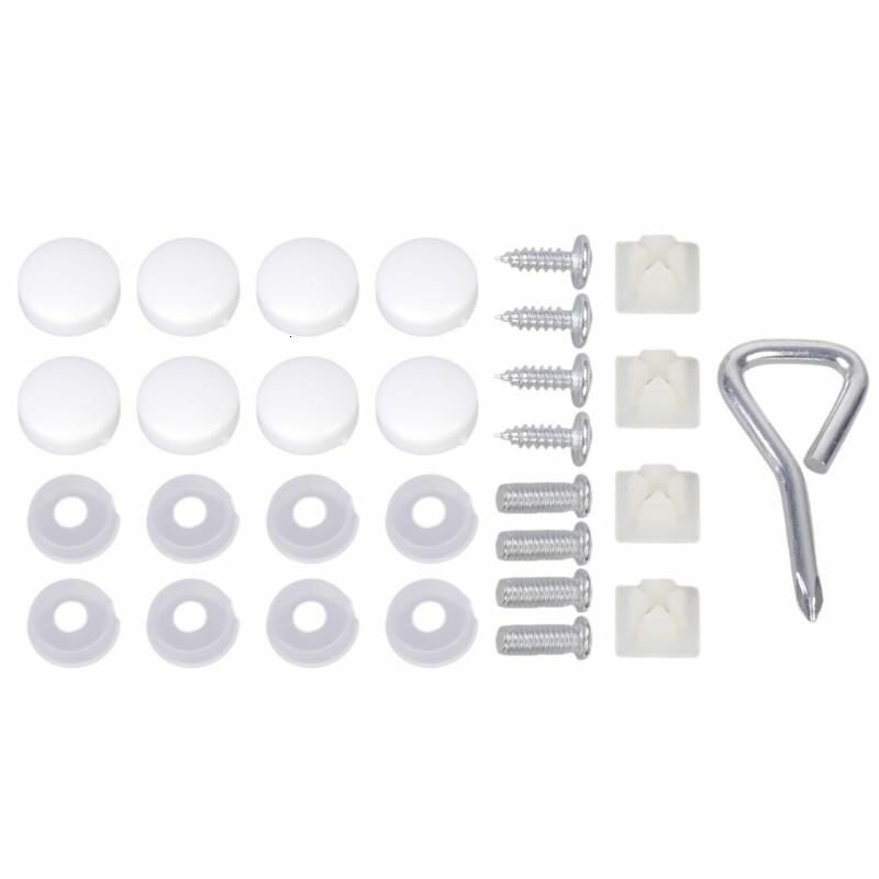 Винты с колпачками для крепления номерного знака, Белый