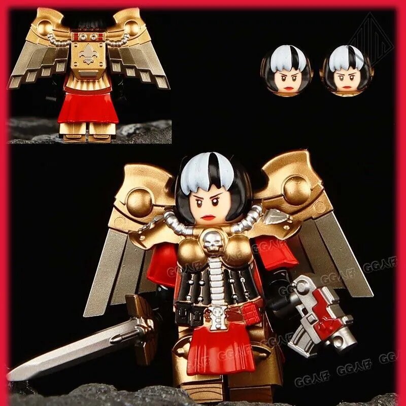 'Набор минифигурок "Вархаммер 40000"(Warhammer 40000) /Adepta Sororitas, GEMINAE SUPERIA, совместимы с легo конструкторами 1шт. (Высота фигурки: 4,5 см, пакет)/MY622