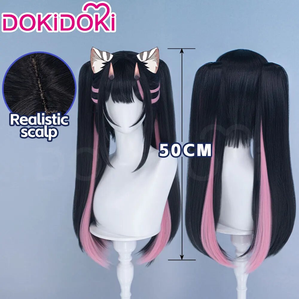 Косплей парик Розовый, 50см, Noi Wig no Ears, IN STOCK