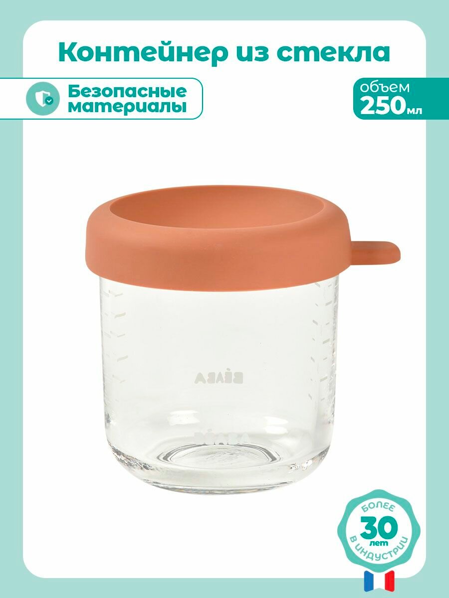 Контейнер для детского питания и молока BEABA 250 мл, стеклянный