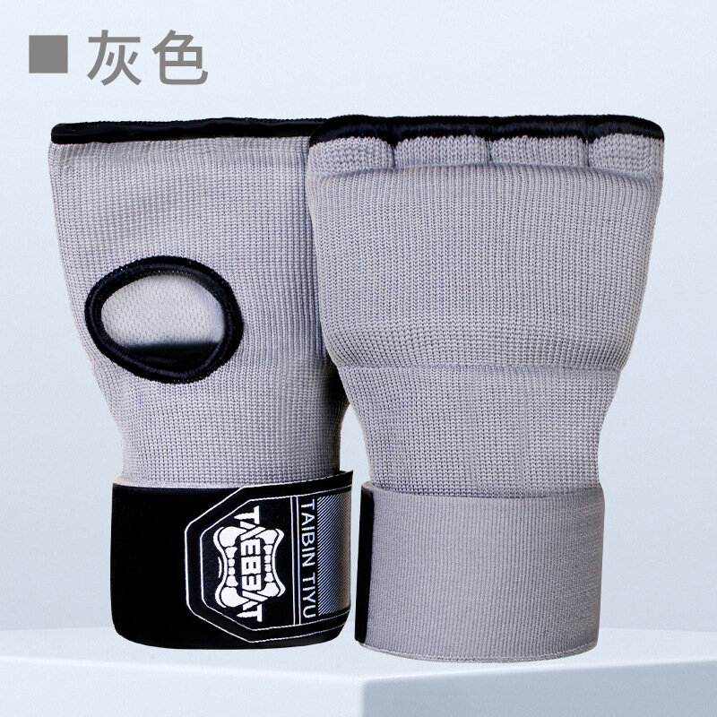 Гелевые боксерские перчатки с открытыми пальцами, перчатки для спарринга, бинты для рук, защитная ткань для рук, перчатки с открытыми пальцами в стиле бинтов.