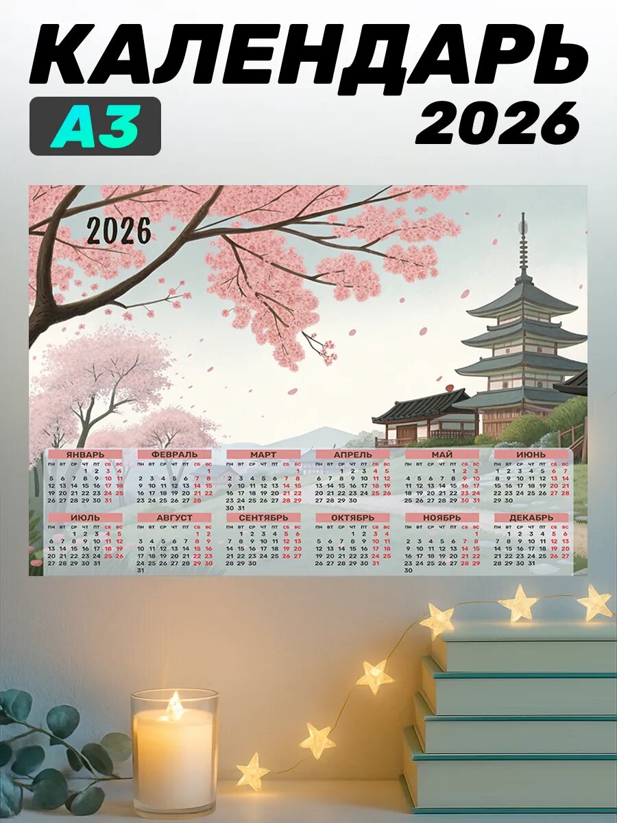 Календарь 2026 настенный Япония пейзаж