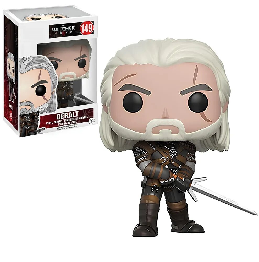 Фигурка Ведьмак Дикая охота Геральд / The Witcher Wild Hunt Geralt (10см) #149