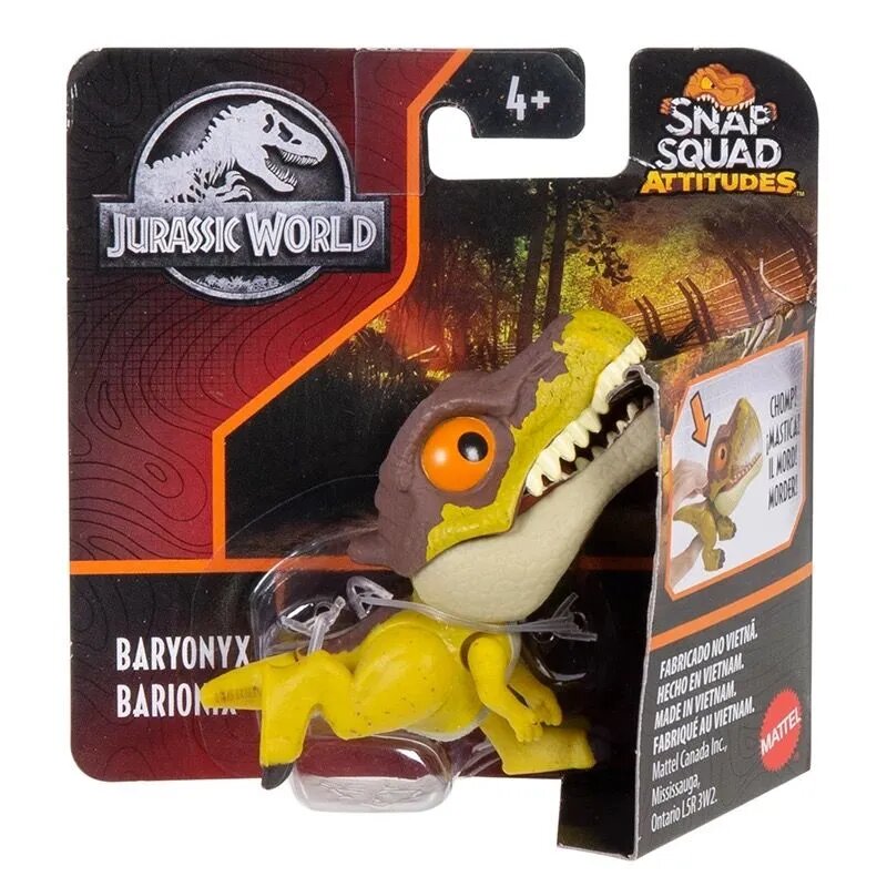 Предметы коллекционирования Mattel Jurassic World Dinosaur SnapSquad для демонстрации, игры и прикрепления к рюкзакам, ланч-пакетам и многому другому