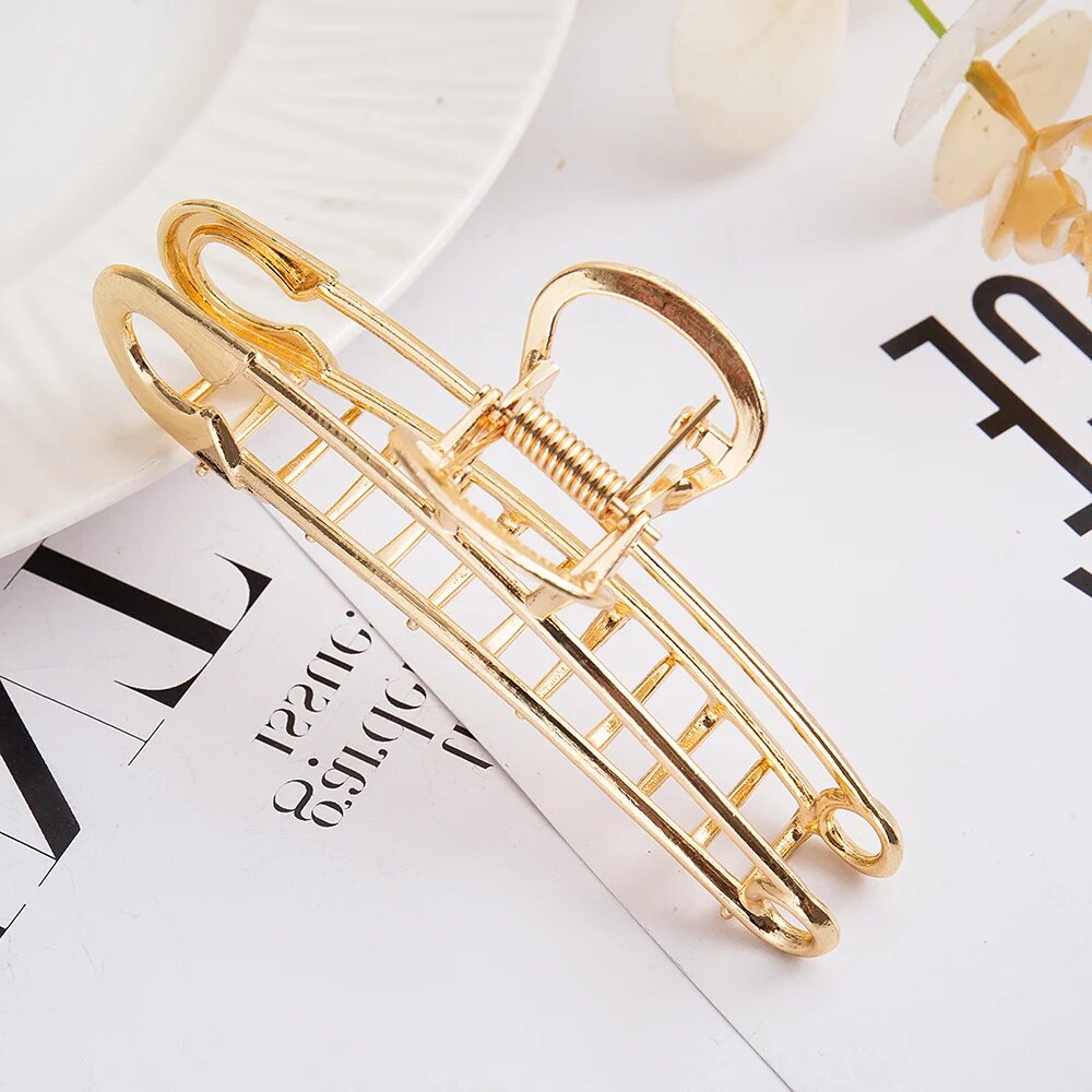 Золотая заколка для волос FORWOT, Color: gold-2