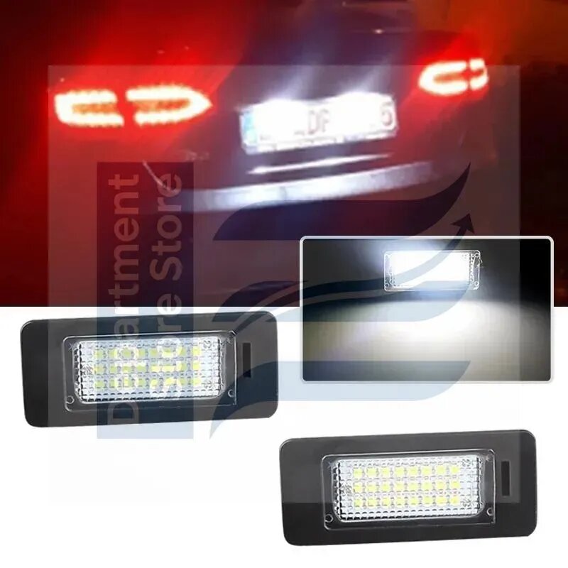 2 шт Canbus Светодиодный подсветка номерного знака для Audi A1 2011-2017, A4 (B8) 4D5D 2008-2012, A4 (B8) Allroad 2010-2013 освещение номерного знака