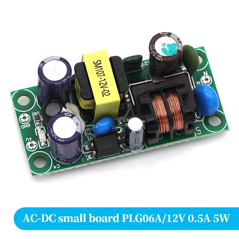 Модуль блока питания AC-DC (1-10 шт.) AC 110В 220В в DC 3.3В 5В 9В 12В 15В 24В, 1 Pcs, 12V 0.5A 6W
