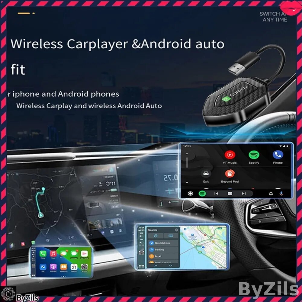 USB-кабель для CarPlay и Android Auto, черный — фото 1