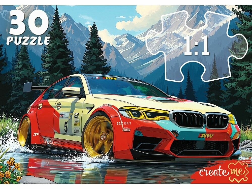 Puzzle/пазлы 30 элементов "Крутая машина", крупные детали (ПУ30-3180)