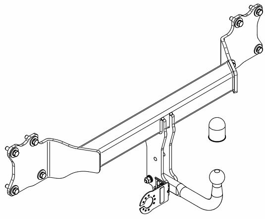Фаркоп Steinhof A-115 для Audi Q8 2018-(паспорт и сертификат в комплекте)(без электрики)