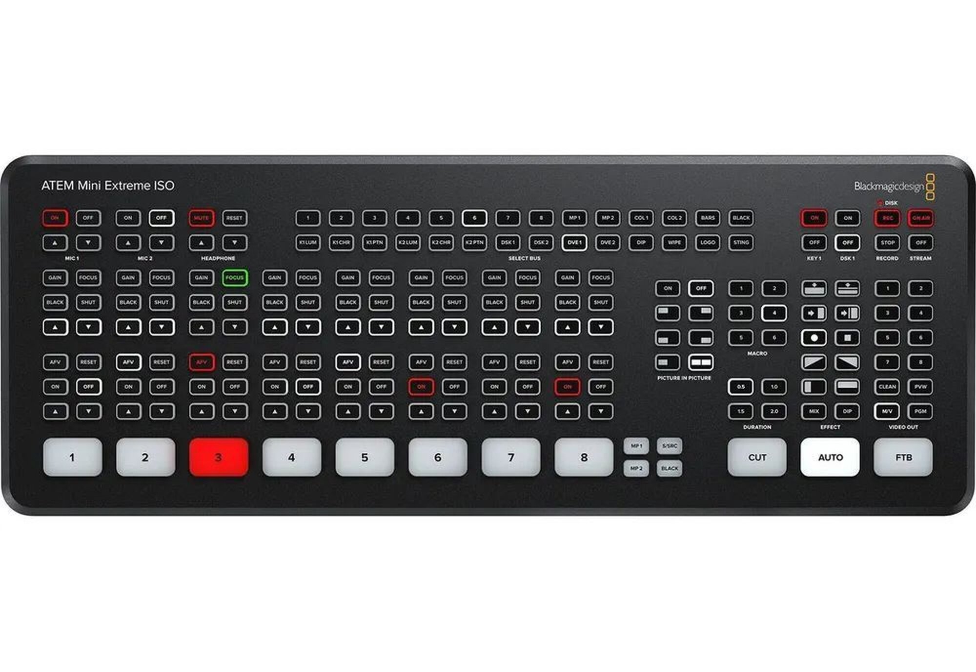 Синтезатор Blackmagic Design ATEM Mini Extreme Iso, 8 каналов, черный