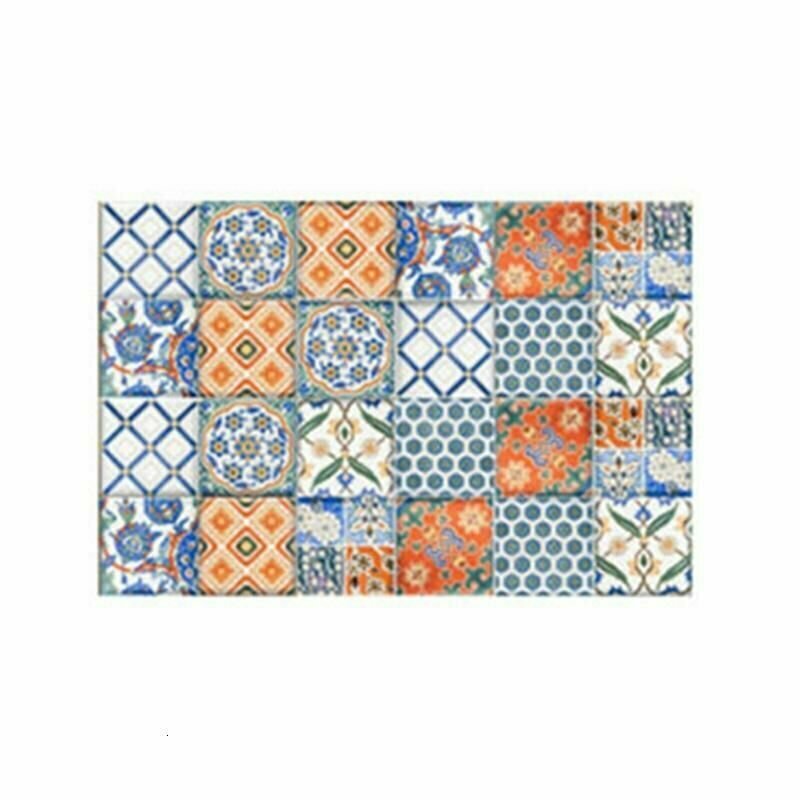 1 набор из 24 штук, ретро-плитка, антикварная плитка с яркой пленкой 20х20см-ET224