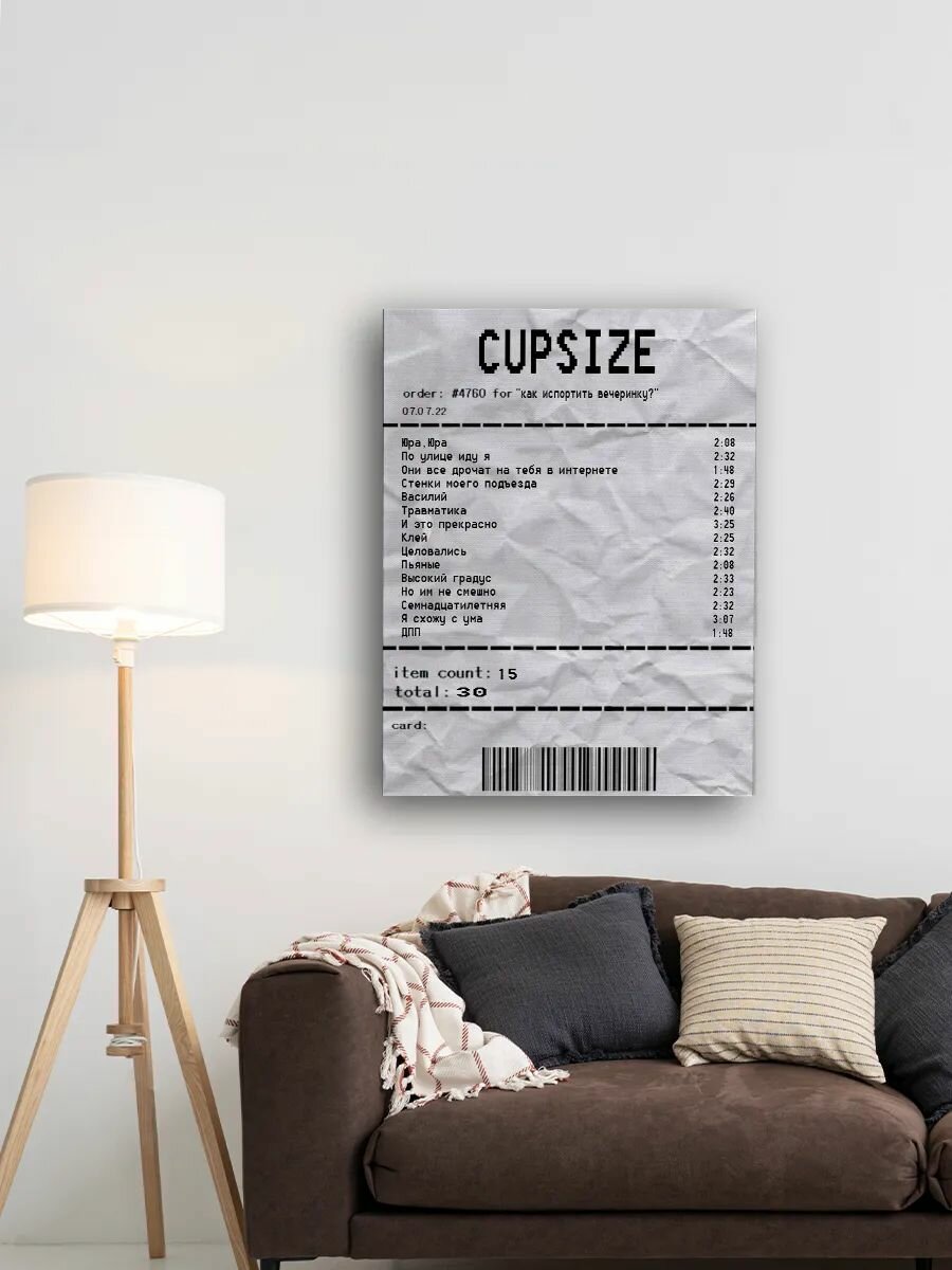Картина на стену CUPSIZE, на подрамнике, 1шт, 38х25 размер. — фото 1