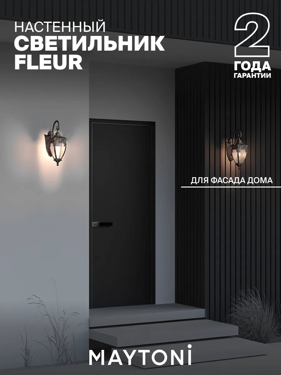 Настенный светильник бра влагостойкий Freya Fleur IP44 E27 O414WL-01GB — фото 1