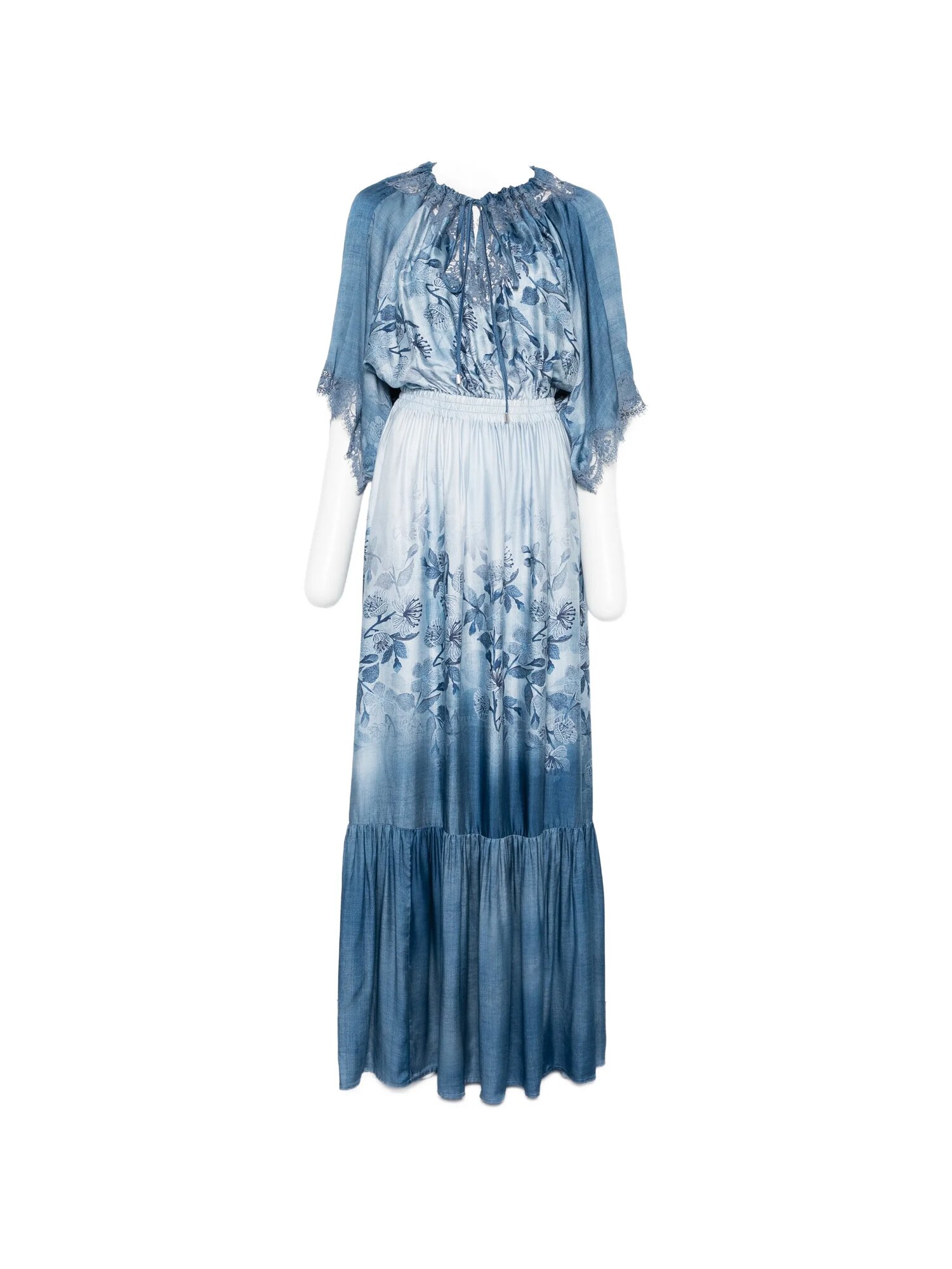 Платье Floral lace-trim maxi dress