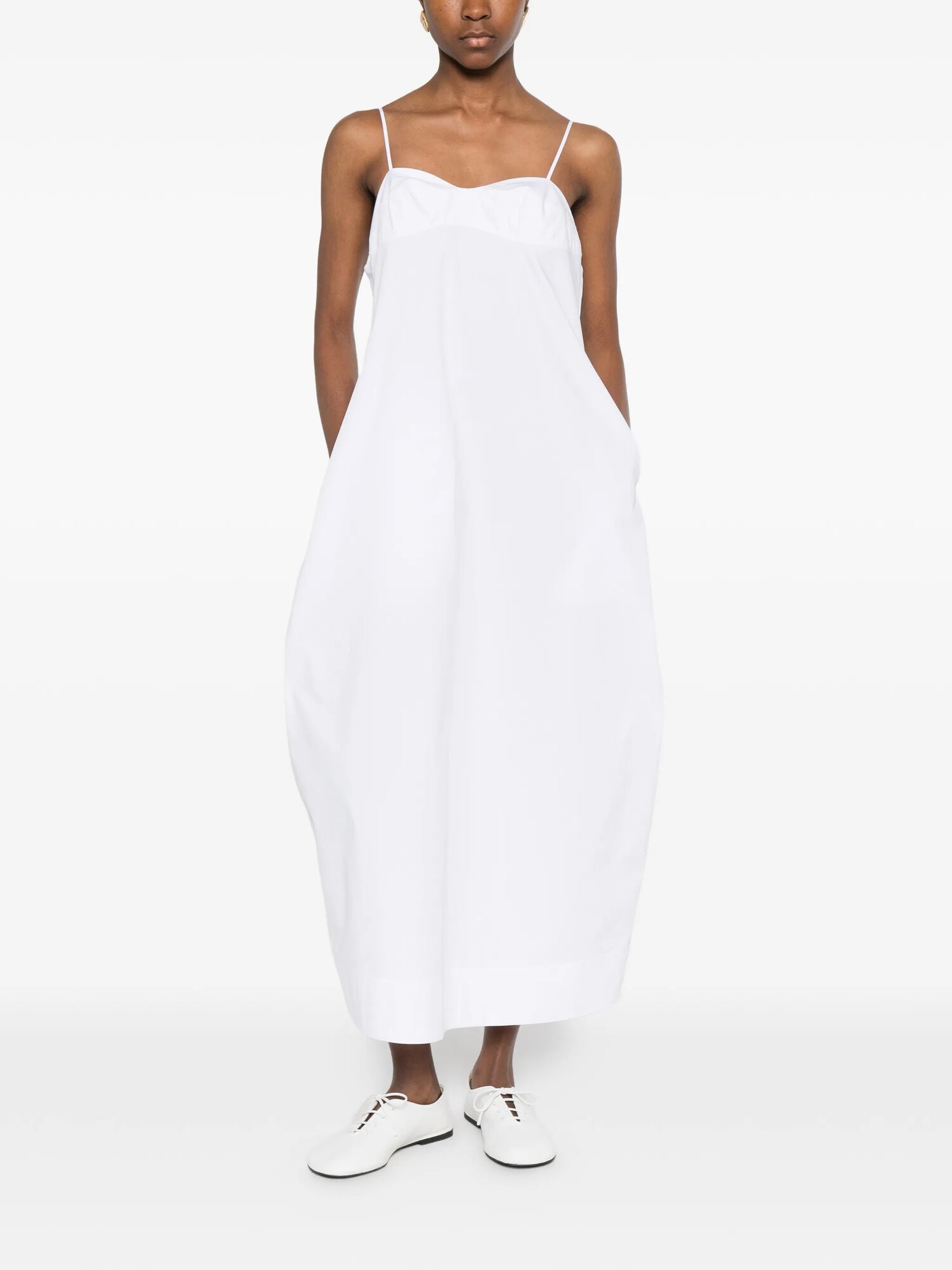 Платье ROHE Bustier voluminous maxi dress, размер 40, белый — фото 1