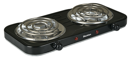Плита электрическая Blackton / Блэктон Bt HP206B две конфорки спираль диаметром 14см механическое управление мощность 2кВт черная / электроплита кухонная настольная / бытовая техника для кухни