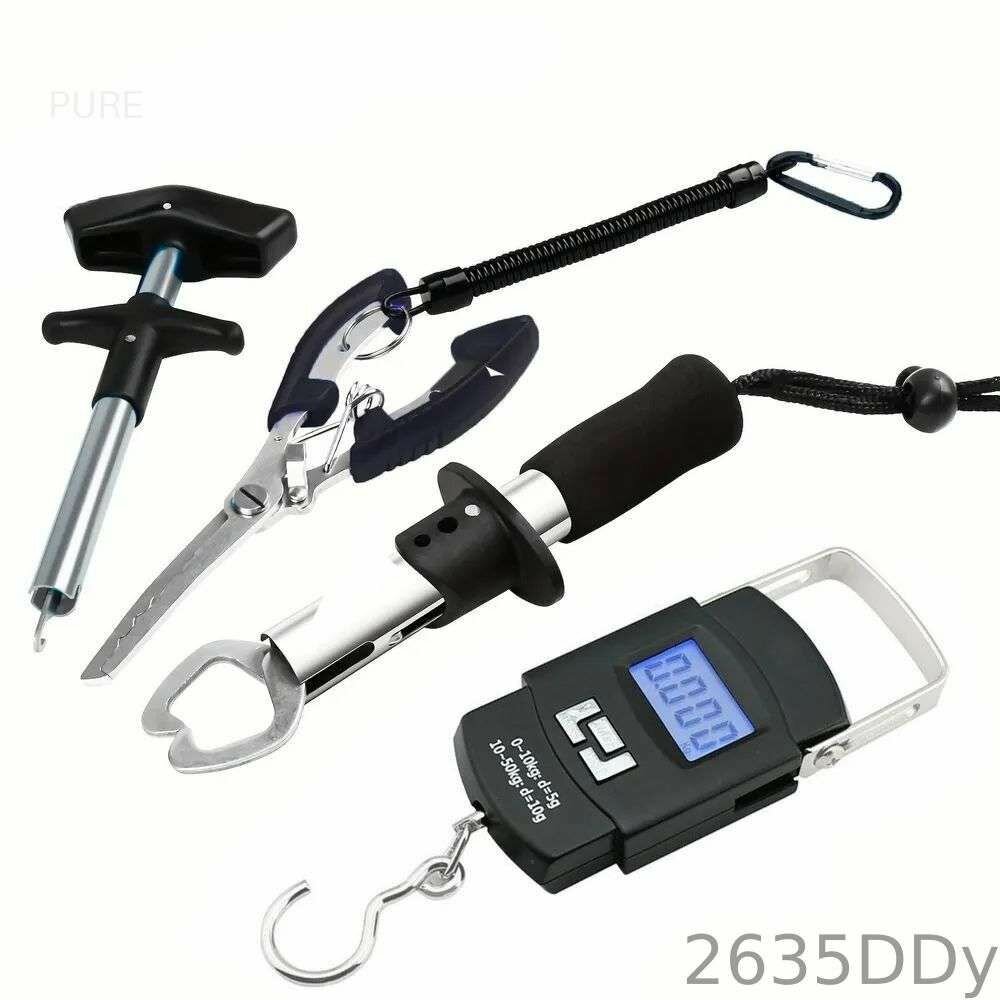 Щипцы для рыбы, съемник крючков, электронные весы, рыболовный захват, Набор рыболовных зажимов