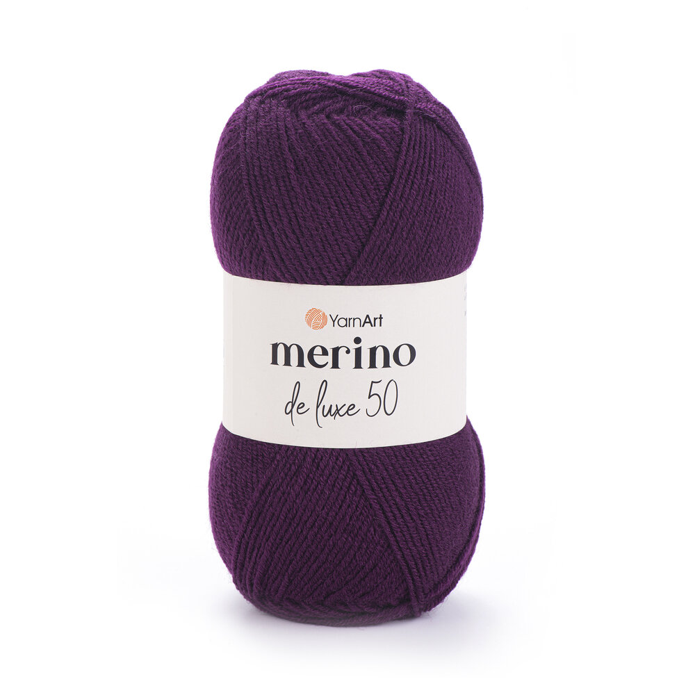 Пряжа для вязания YarnArt Merino de luxe / 50 10094 слива 100 гр/280 м 50% шерсть, 50% акрил