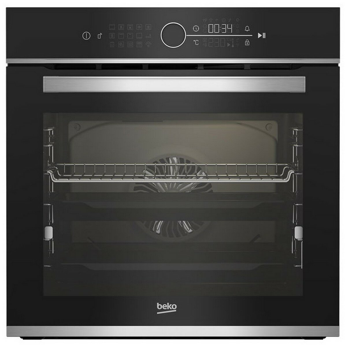Электрический духовой шкаф Beko BBIM13400XMSW 59 см, 71 л, гриль и конвекция, черный
