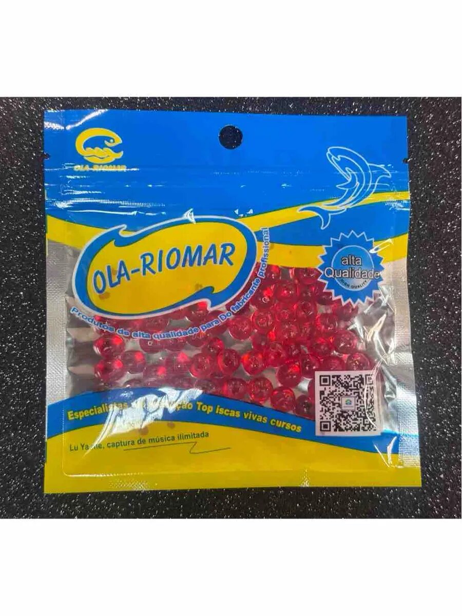 Икра силиконовая Ola-Riomar (8мм, 90шт красная