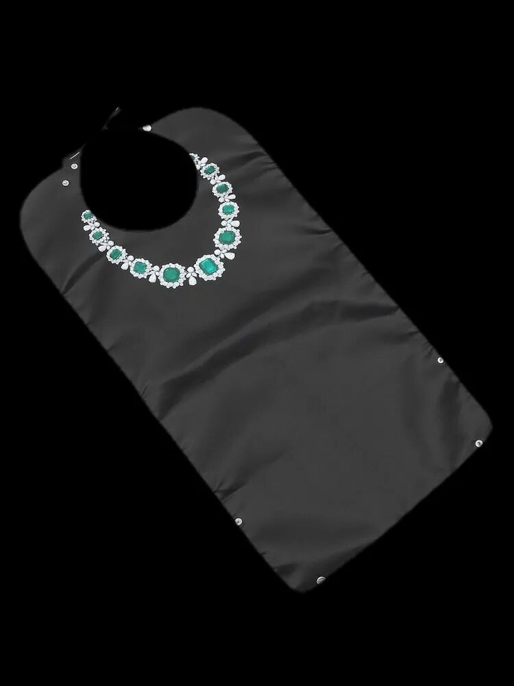 Нагрудник для ресторана Синтетический сатин 77.5x117.5см Черный