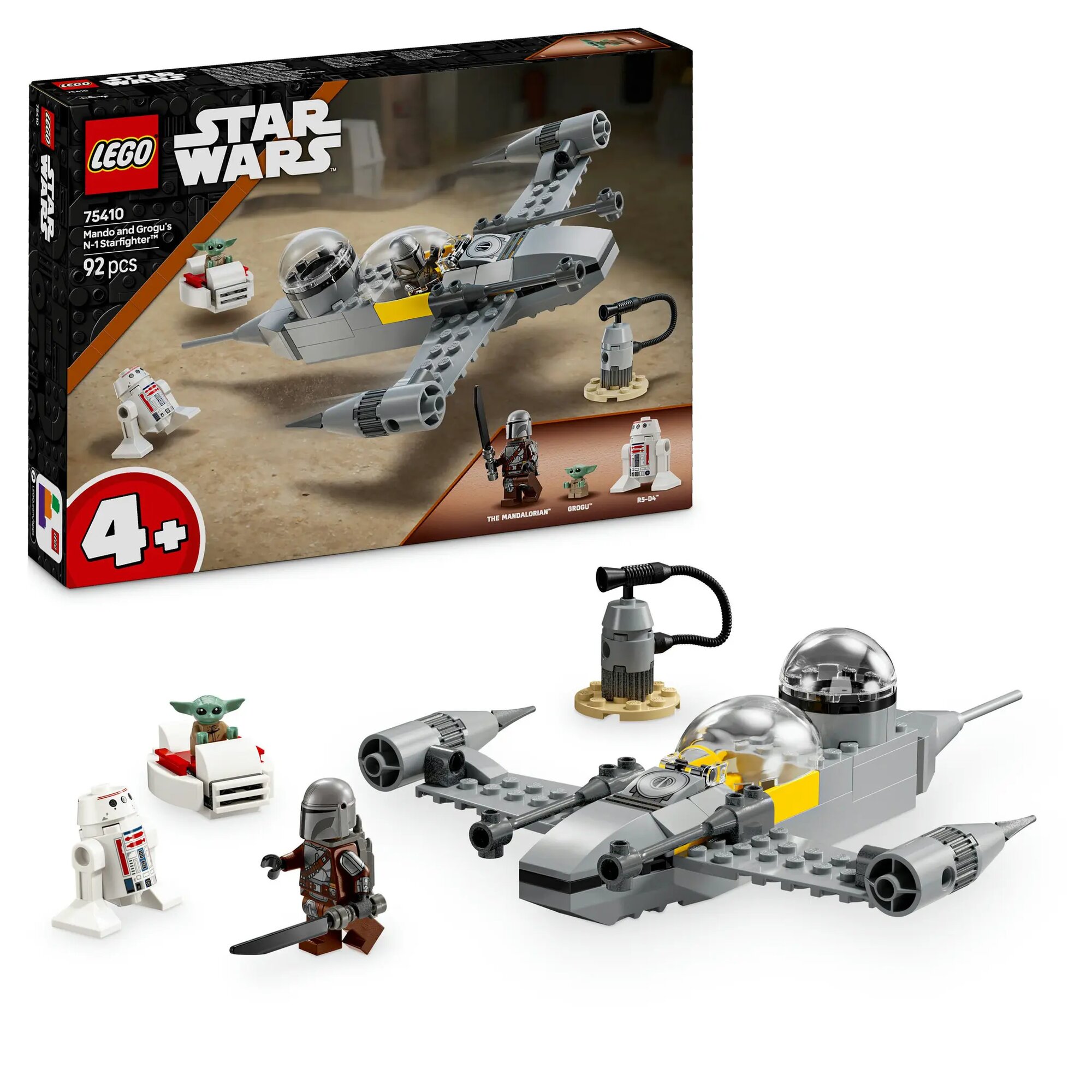 Конструктор LEGO Star Wars™ 75410 Звездный истребитель N-1 Мандо и Грогу, 92 дет.