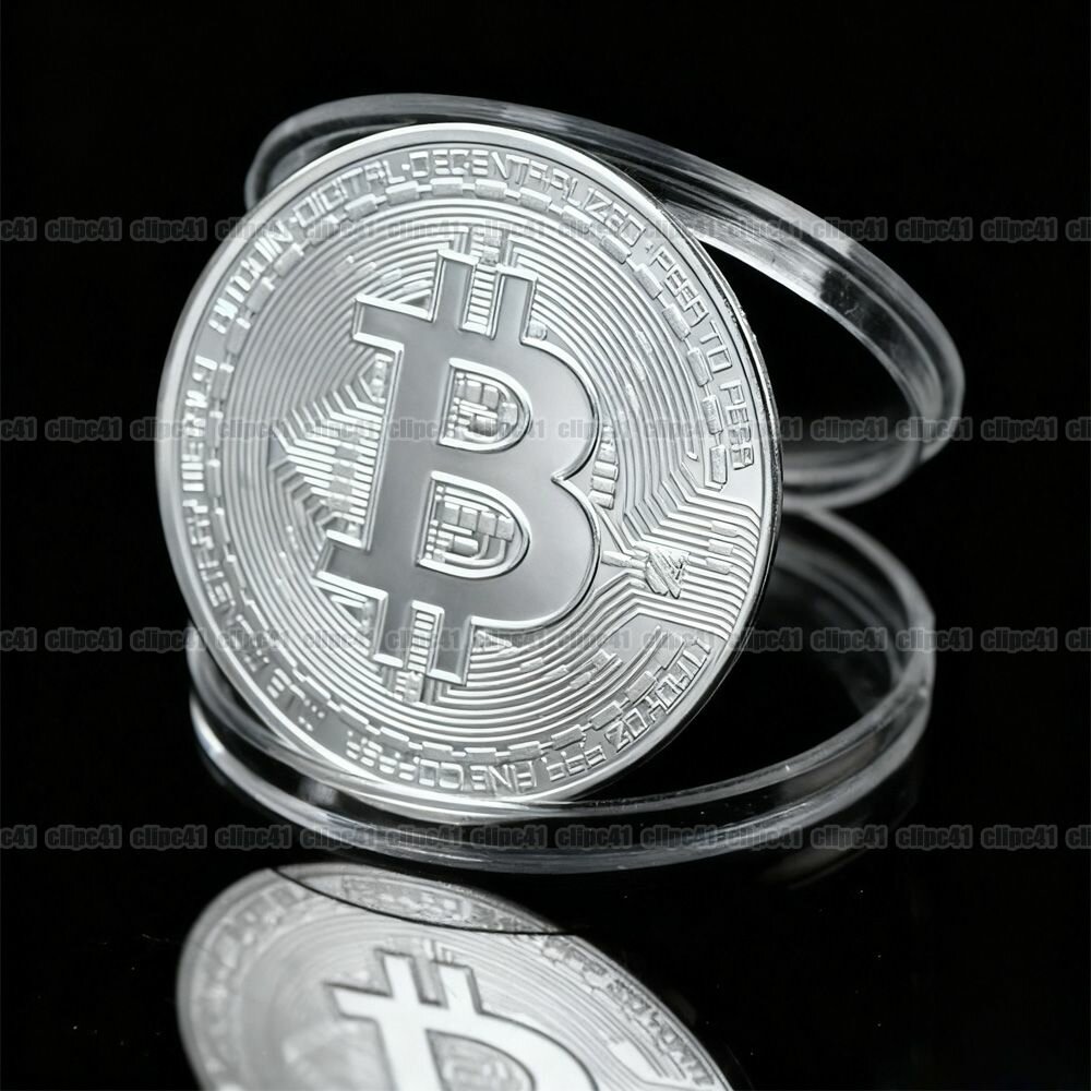 Биткоин, памятная монета, Bitcoin, 1 шт.-ROMIKY