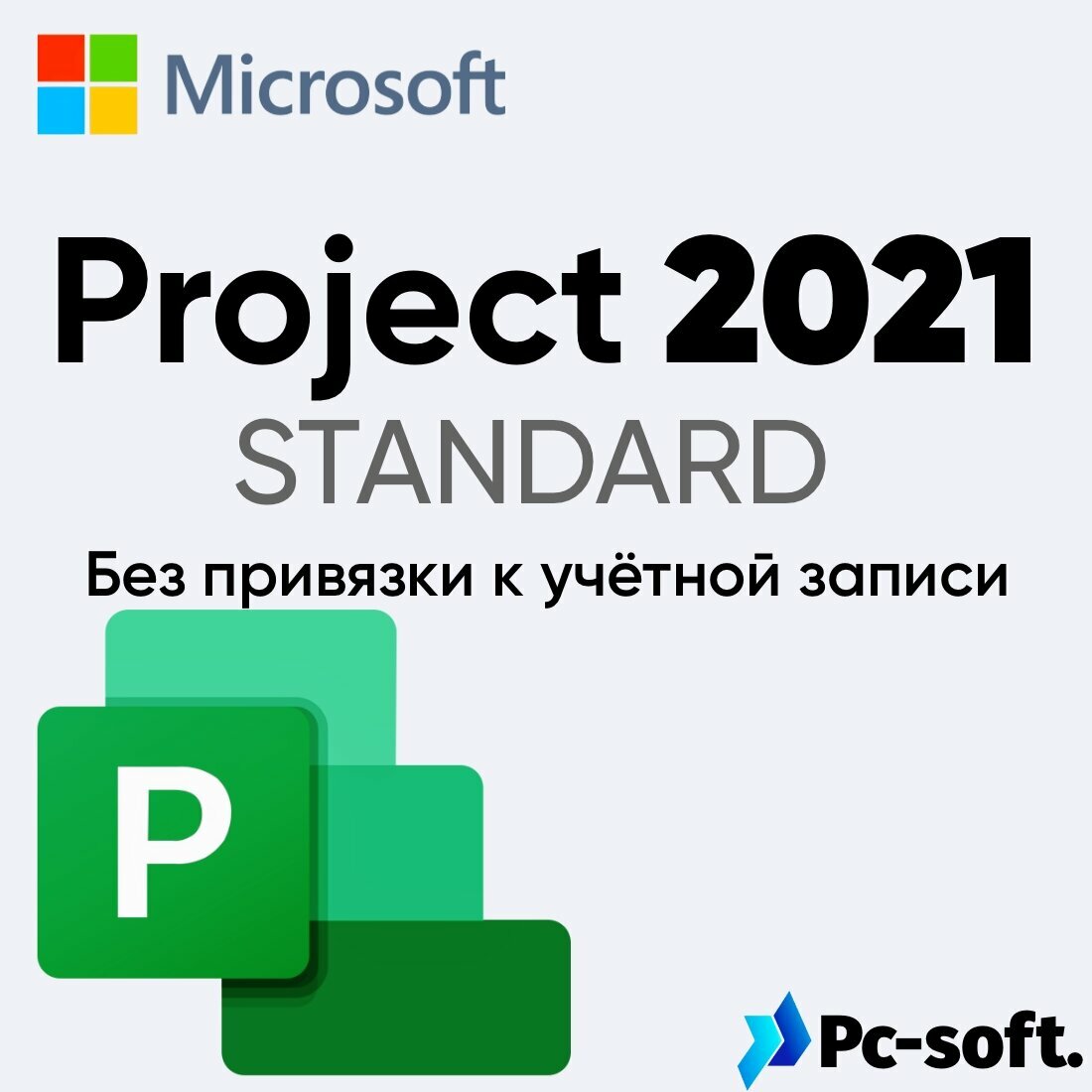 Microsoft Project Standard 2021, лицензия для Windows, 1 ПК