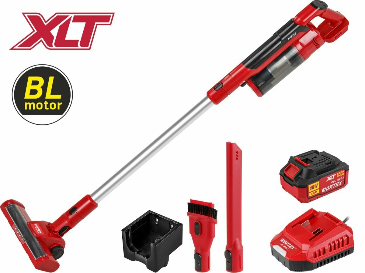Пылесос строительный вертикальный аккумуляторный WORTEX CVC 1825 ALL1 XLT SET (2334083)