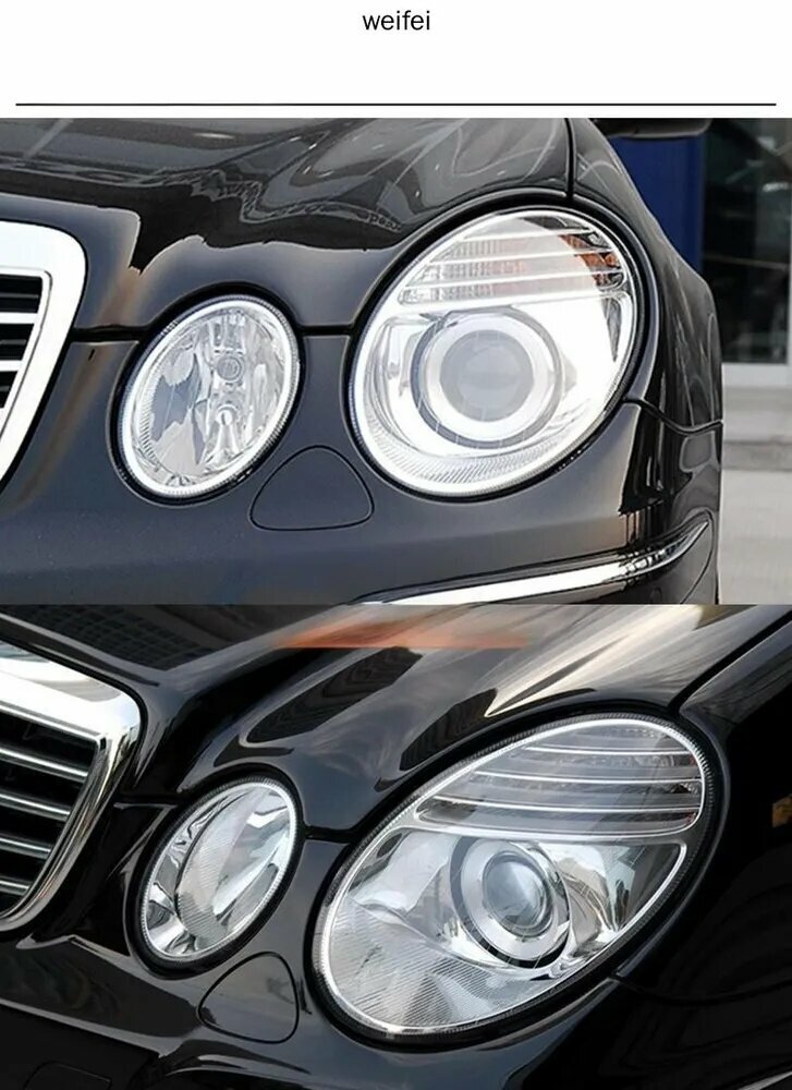 Стекло фары, арт. Mercedes E-Class W211 (2002-2009), 2 шт.