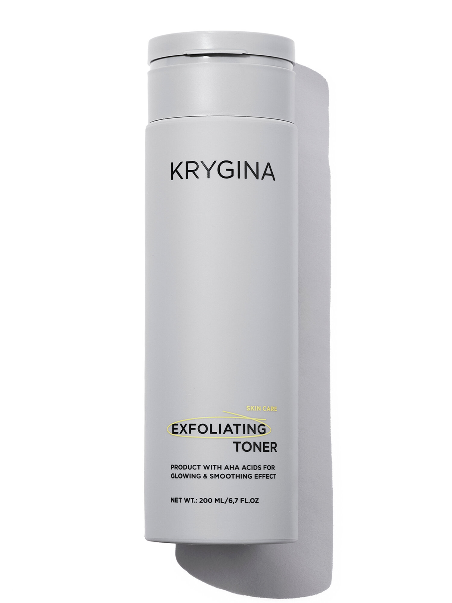KRYGINA cosmetics Очищающий тоник для лица с фруктовыми AHA кислотами EXFOLIATING TONER, 200 мл