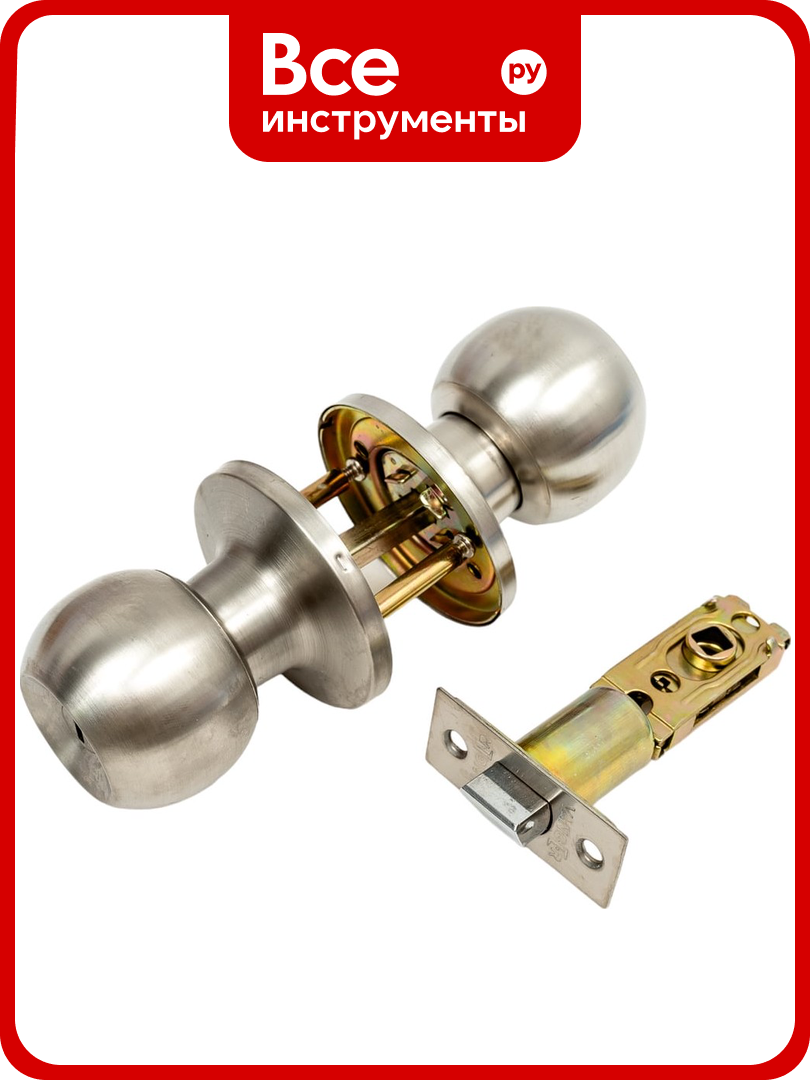 Защёлка Vanger 6072-03-NIS 28056, Защелки c поворотными ручками vanger для легких межкомнатных дверей (кнобы)
