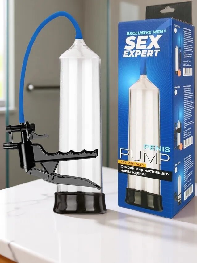 Вакуумная помпа Bior Toys Sex Expert, пластик, 20 см, бесцветная