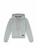 Худи DIESEL Zip-up drawstring hoodie, размер S, , grey