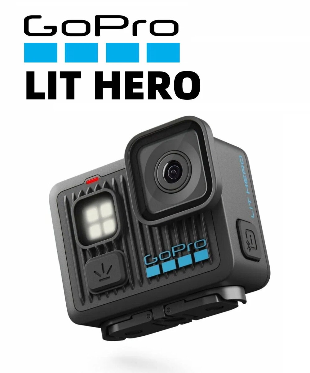 Экшн-камера GoPro LIT Hero 4К, LED-подсветка, водонепроницаемость до 5м