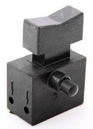 Выключатель (кнопка) DKP-5A 250V для китайских болгарок (УШМ), перфораторов, лобзиков, фрезеров, пилы, рубанков (с тонким фиксатором)