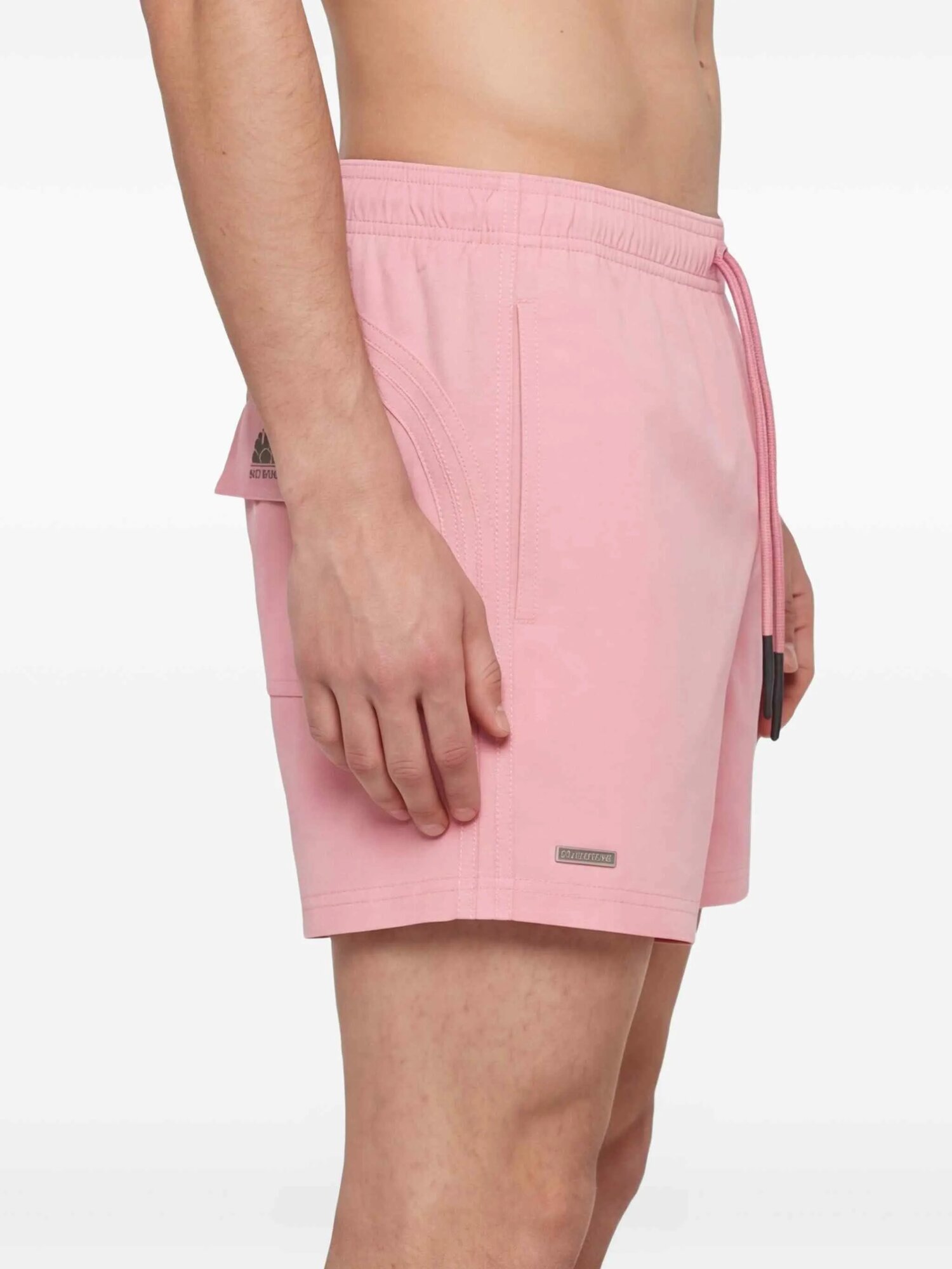Шорты для плавания SUNDEK Logo-patch drawstring swim shorts, размер 50, coral pink — фото 1